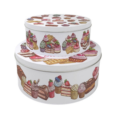 Something Sweet Set of 2 Cake Tins Gift - Cupcakes & Brownies Nesting ...