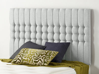 Somnior 6FT Galaxy Super King 32 inches Sage Linen Headboard With ...
