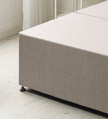 Somnior Premier Tweed Coffee Divan Bed Base With 2 Drawers And ...