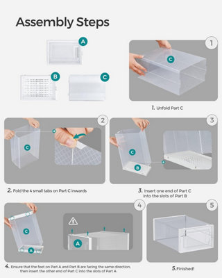 SONGMICS 18 Shoe Organizing Boxes, Stackable Storage Solution ...