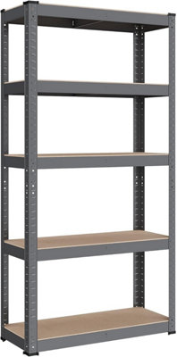 SONGMICS 5-Tier Steel Storage Unit, Shelves, Bolt-Free Assembly, Great ...
