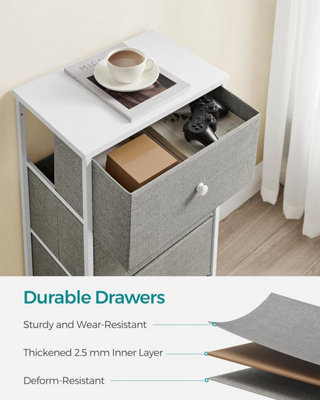SONGMICS Bedroom Drawer Chest, Cloth Storage Unit, Dresser with 4 ...