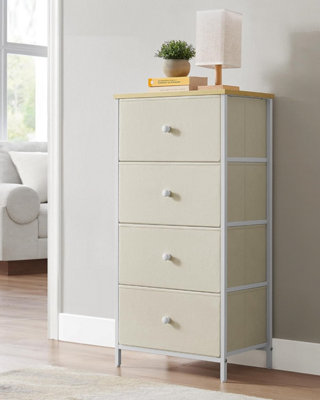 SONGMICS Chest of Drawers Bedroom, Drawer Storage Unit, Dresser with 4 ...