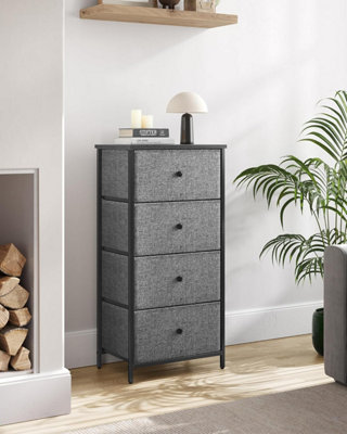 SONGMICS Chest of Drawers Bedroom, Drawer Storage Unit, Dresser with 4 ...