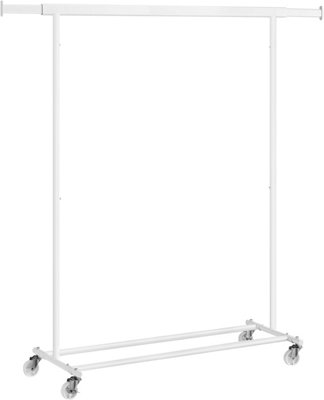 SONGMICS Clothes Stand on Casters, Robust Garment Rack, Expandable ...
