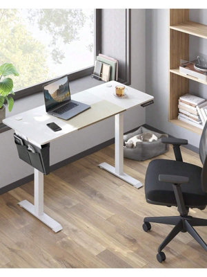 SONGMICS Electric Standing Desk, Height Adjustable Desk, 60 X 140 X (72 ...