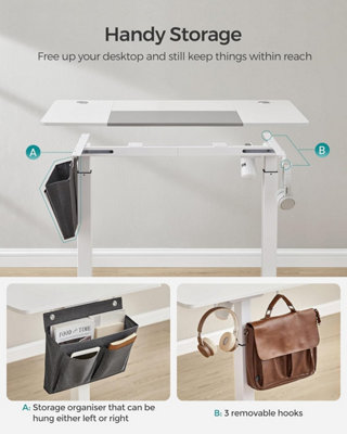 SONGMICS Electric Standing Desk, Height Adjustable Desk, Spliced ...