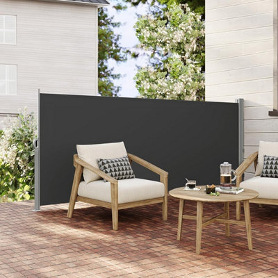 SONGMICS Expandable Outdoor Privacy Shade, Sunblock Screen, Garden ...