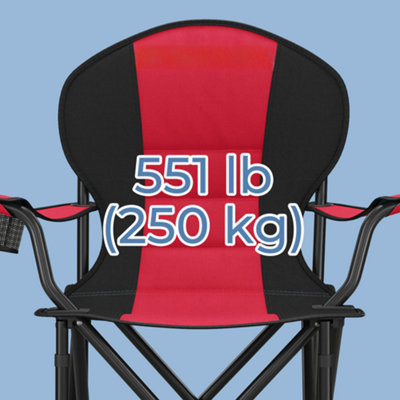 SONGMICS Folding Camping Chair, with Comfortable Sponge Seat, Cup ...