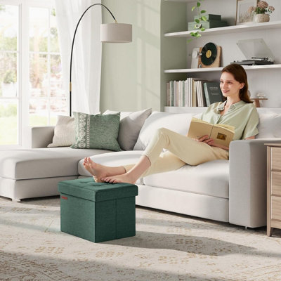 SONGMICS Footstool Storage, Compact Ottoman with Versatile Design for ...