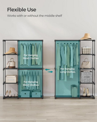 SONGMICS Functional Wardrobe Solution, Open-Design Clothes Storage with ...