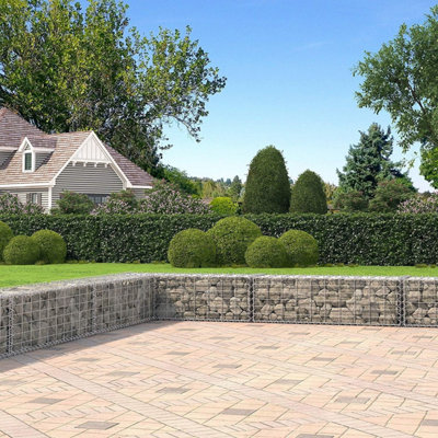 SONGMICS Gabion Baskets, Slim and Narrow Garden Mesh Cages in a Set of ...