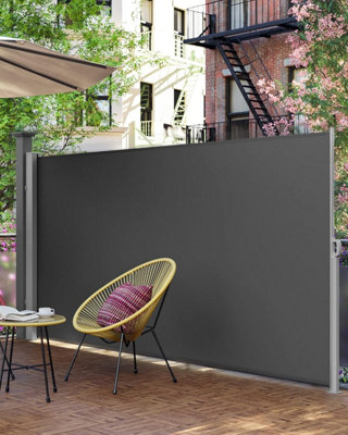 SONGMICS Garden Privacy Screen, Side Shade, Extendable Shade Panel ...