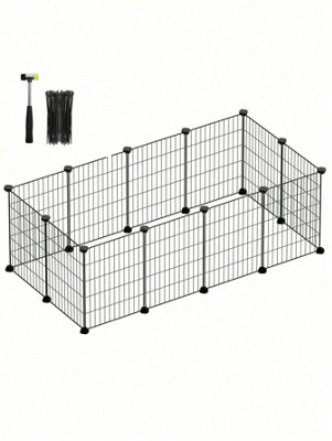 SONGMICS Guinea Pig Cage, Indoor Rabbit Run Hutch Cage, Exercise ...