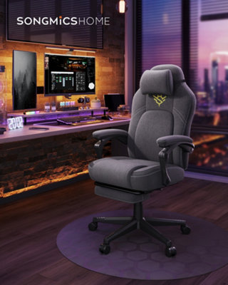 SONGMICS HOME Gaming Chair, Ergonomic Computer Chair with Footrest ...