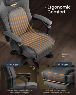SONGMICS HOME Gaming Chair, Ergonomic Computer Chair with Footrest ...