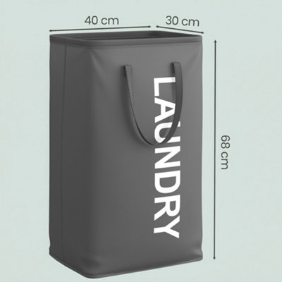 SONGMICS laundry basket, Laundry Bag Hamper with Short and Long Handles ...