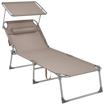SONGMICS Lounger, , Large Reclining Sun Chair, 71 x 200 x 38 cm, Load ...