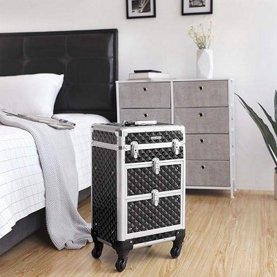 SONGMICS Make Up Trolley, Cosmetic Case, Beauty Case, Hairdressing Case ...