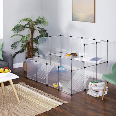SONGMICS Modular Cage for Small Pets, with Staircase, Terrace, and ...