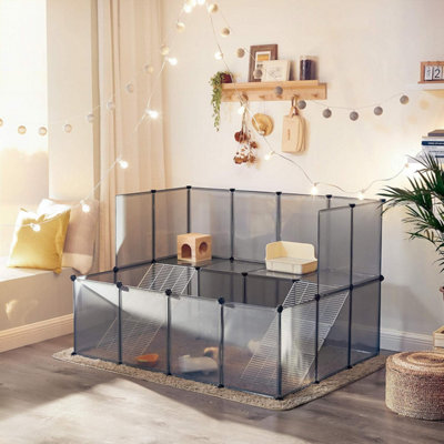 SONGMICS Modular Pet Playpen for Small Animals, Enclosure with ...