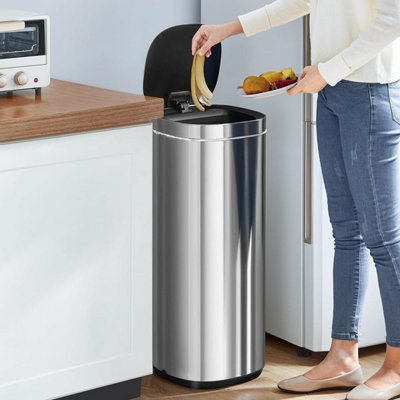 SONGMICS Motion Sensor Kitchen Bin, Automatic Rubbish Bin, Trash Bin ...