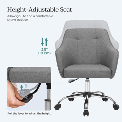 SONGMICS Office Chair, Swivel Chair, Desk Chair, Makeup Vanity Chair ...