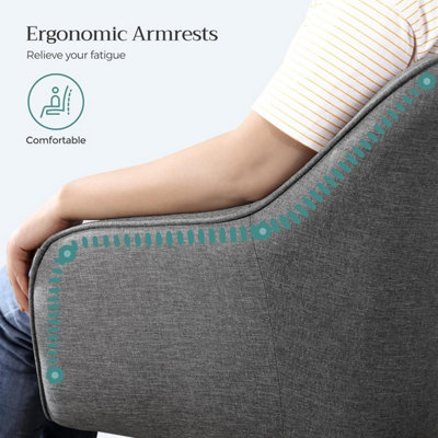 SONGMICS Office Chair, Swivel Chair, Desk Chair, Makeup Vanity Chair ...