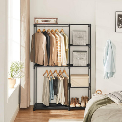SONGMICS Open Wardrobe System, Modular Clothes Storage with Multiple ...