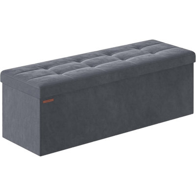 SONGMICS Ottoman Bench, Extra-Long Storage Solution with Folding Top ...
