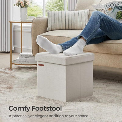 SONGMICS Ottoman Unit, Versatile Storage Seat with Folding Design ...