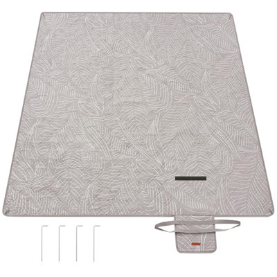 Songmics Picnic Blanket, 300 x 200 cm, with 4 Ground Pegs, Large Mat ...