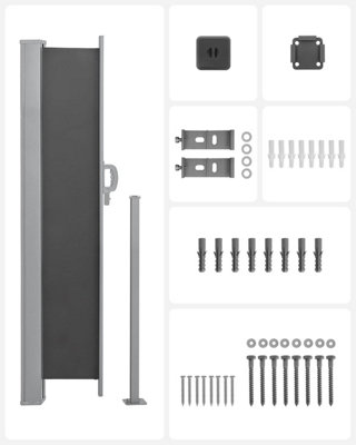 SONGMICS Privacy Screen, Expandable Shade Panel, Opaque Outdoor Patio ...