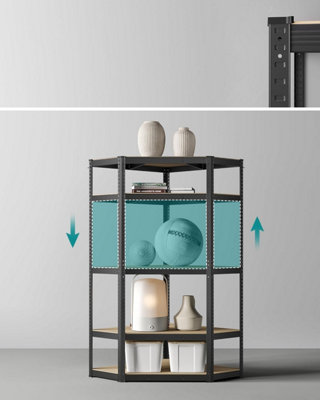 SONGMICS Shelving Unit, Corner Shelf 5-Tier, Heavy Duty Metal Units for ...