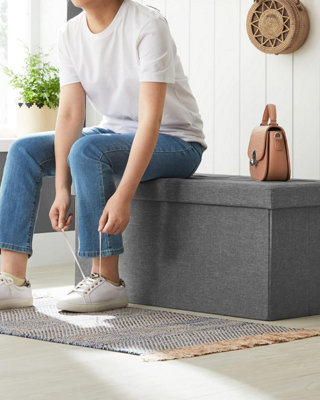 SONGMICS Soft Bench with Storage, Foldable Ottoman featuring Lid ...