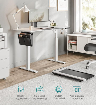 SONGMICS Standing Table, Electric Desk, Height Adjustable, Spliced ...