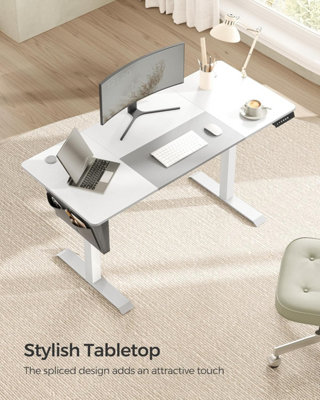 SONGMICS Standing Table, Electric Desk, Height Adjustable, Spliced ...