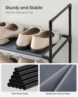 SONGMICS Storage Rack, Multi-Level Shoe Organizer with Durable Frame ...