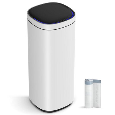 SONGMICS Tall Steel Kitchen Bin, Motion Sensor, Automatic Rubbish Bin ...