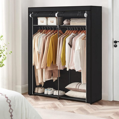 SONGMICS Wardrobe, Clothes Storage Wardrobe for Bedroom with 2 Clothes ...