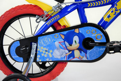 Sonic The Hedgehog Childrens 14 Bicycle w Stabilisers