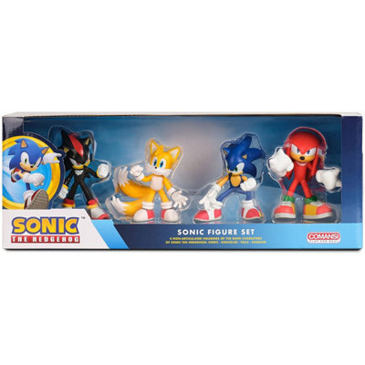 SONIC THE HEDGEHOG GIFT BOX SET 4 FIGURINES - SONIC, SHADOW, KNUCKLES ...