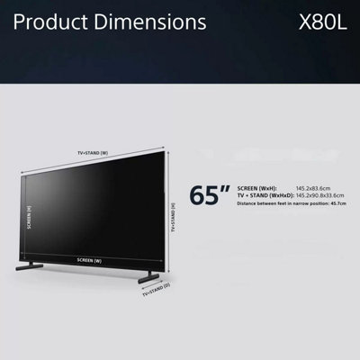 Sony KD65X80LU 65" 4K UHD Smart Google TV HDR Dolby Atmos Triluminos ...