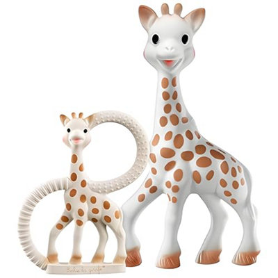 Sophie la girafe Teething Toy Set - 100% Natural Rubber - Original + So ...