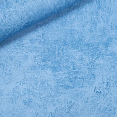 Sophie Laurence Distressed Plain Marble Effect Blue Metallic Sheen ...