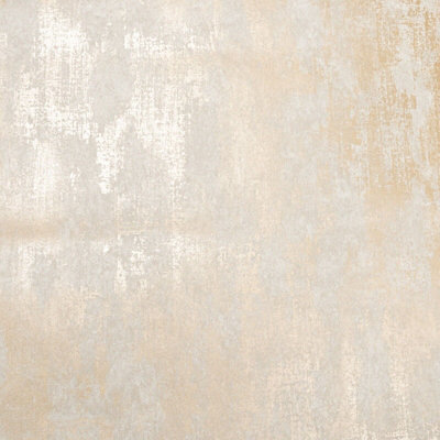 Sophie Laurence Industrial Distressed Concrete Cream Metallic Gold ...