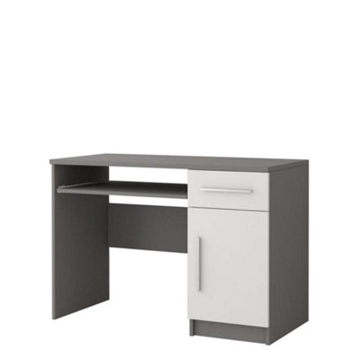 Buy Sophisticated Grey Matt Computer Desk H760mm W1100mm D500mm ...