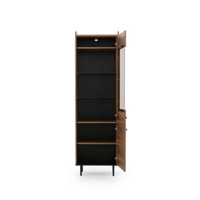 Sophisticated Vasina 09 Tall Display Cabinet 60cm - Oak Castello ...