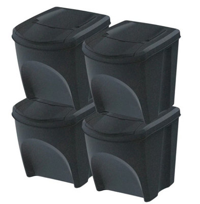 Sorting Bins Recycling Segregation Waste Stackable Lidded Sticker ...