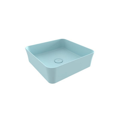 Sottile Slim Line Countertop Basin - 39x39cm, M.Ice Blue